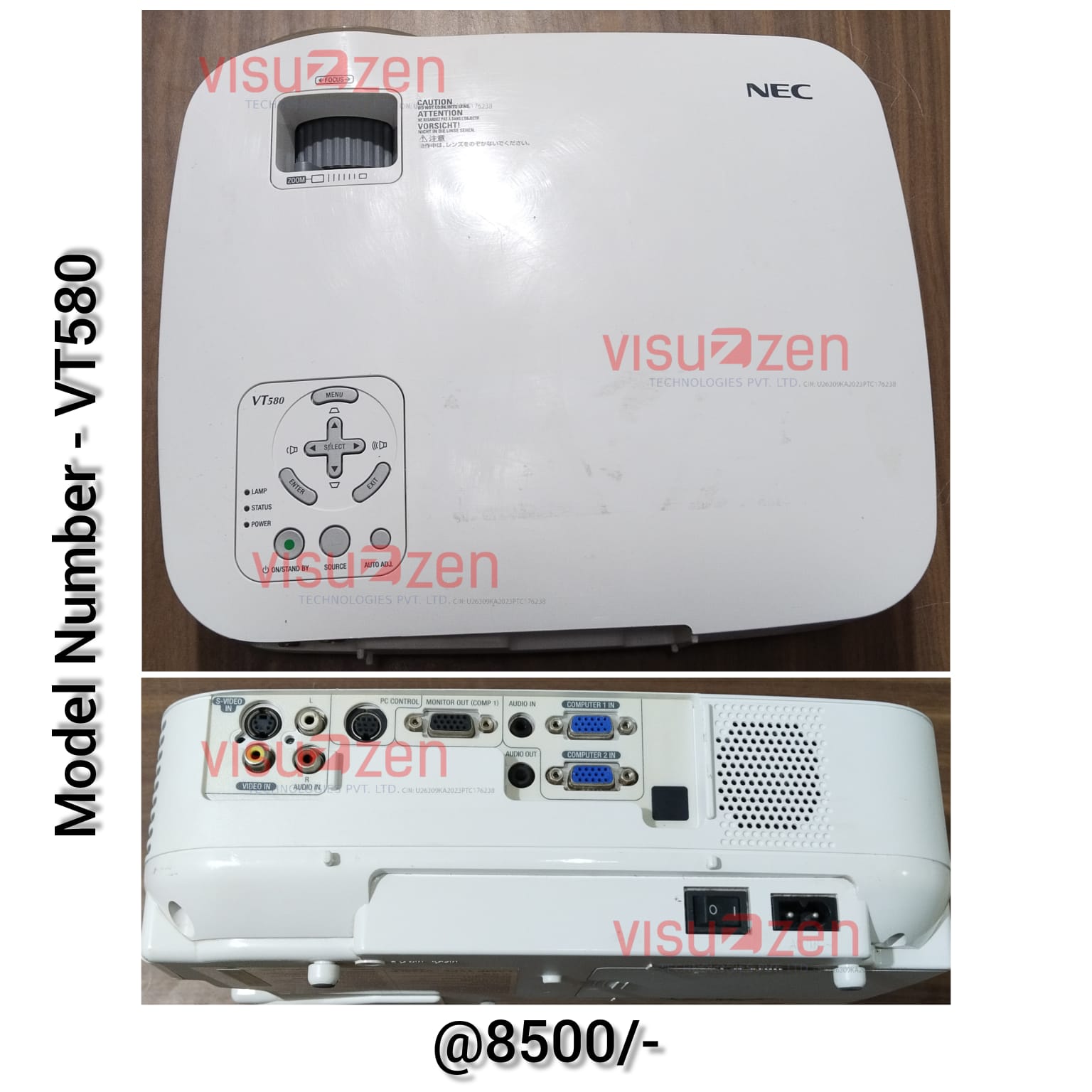 NEC VT580 Refurbished Projector - Visuzzen.com